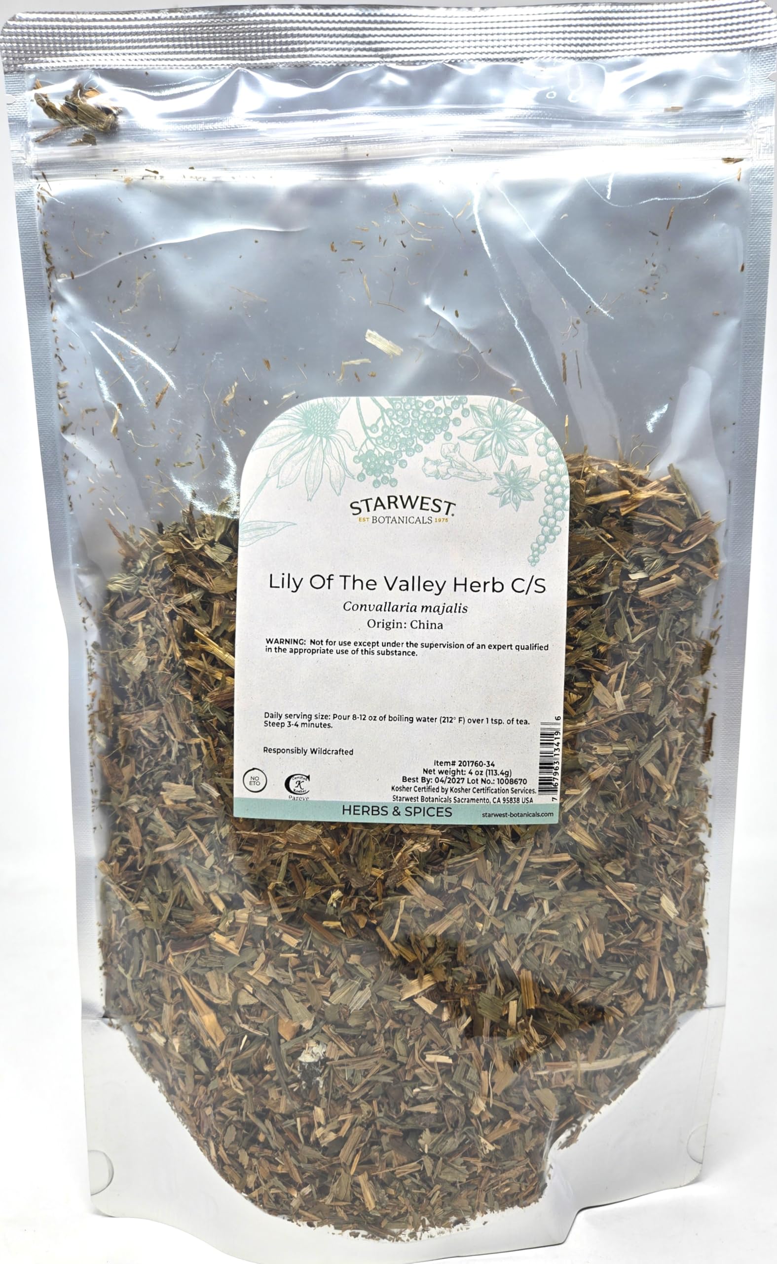 wildcrafted lily of the valley herb