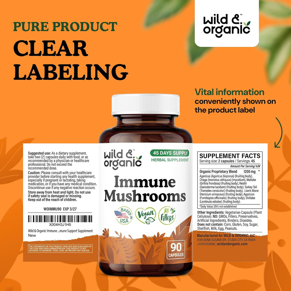 wildcrafted mushrooms for immune strength