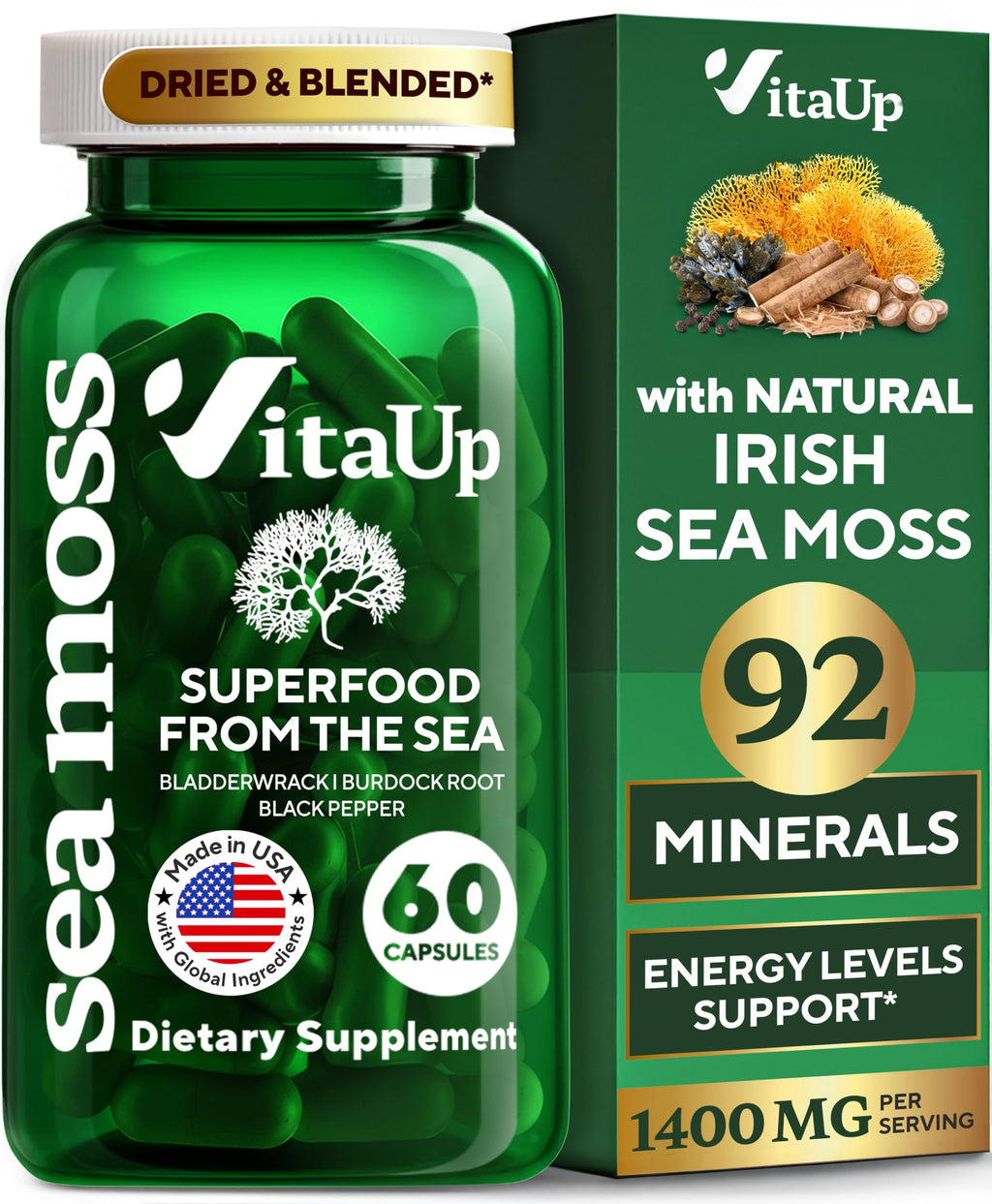 wildcrafted sea moss capsules for energy
