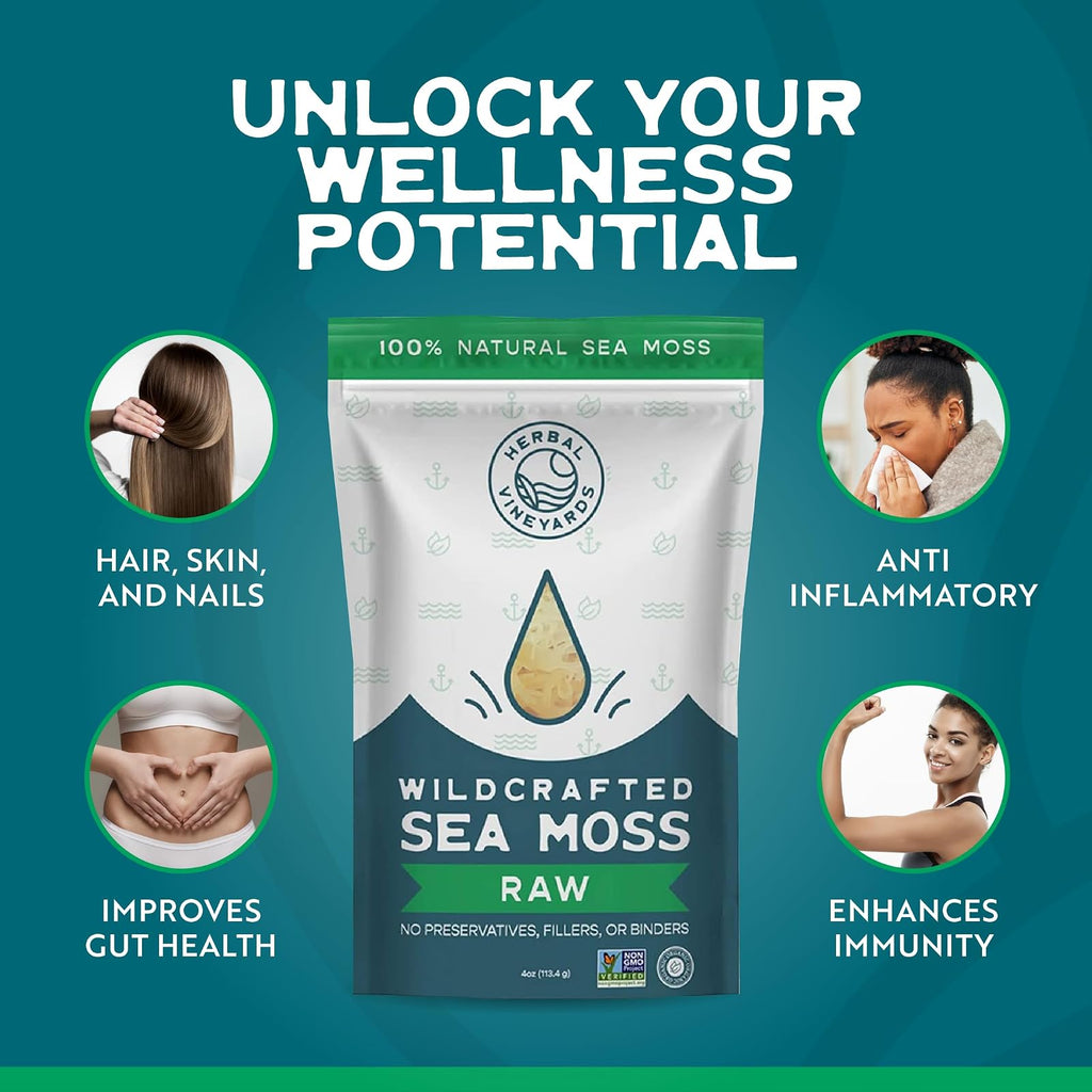 wildcrafted sea moss for health