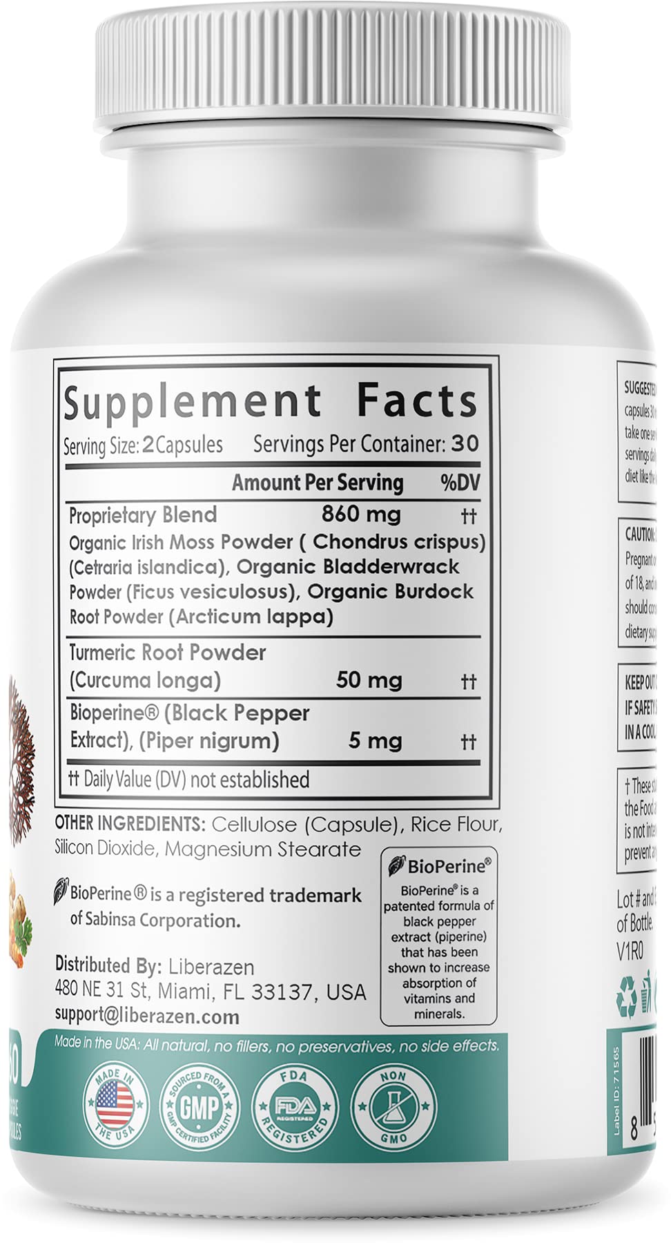 wildcrafted sea moss with turmeric
