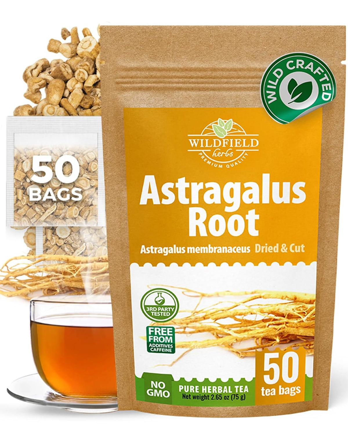 Wildfield Herbs astragalus root tea bags