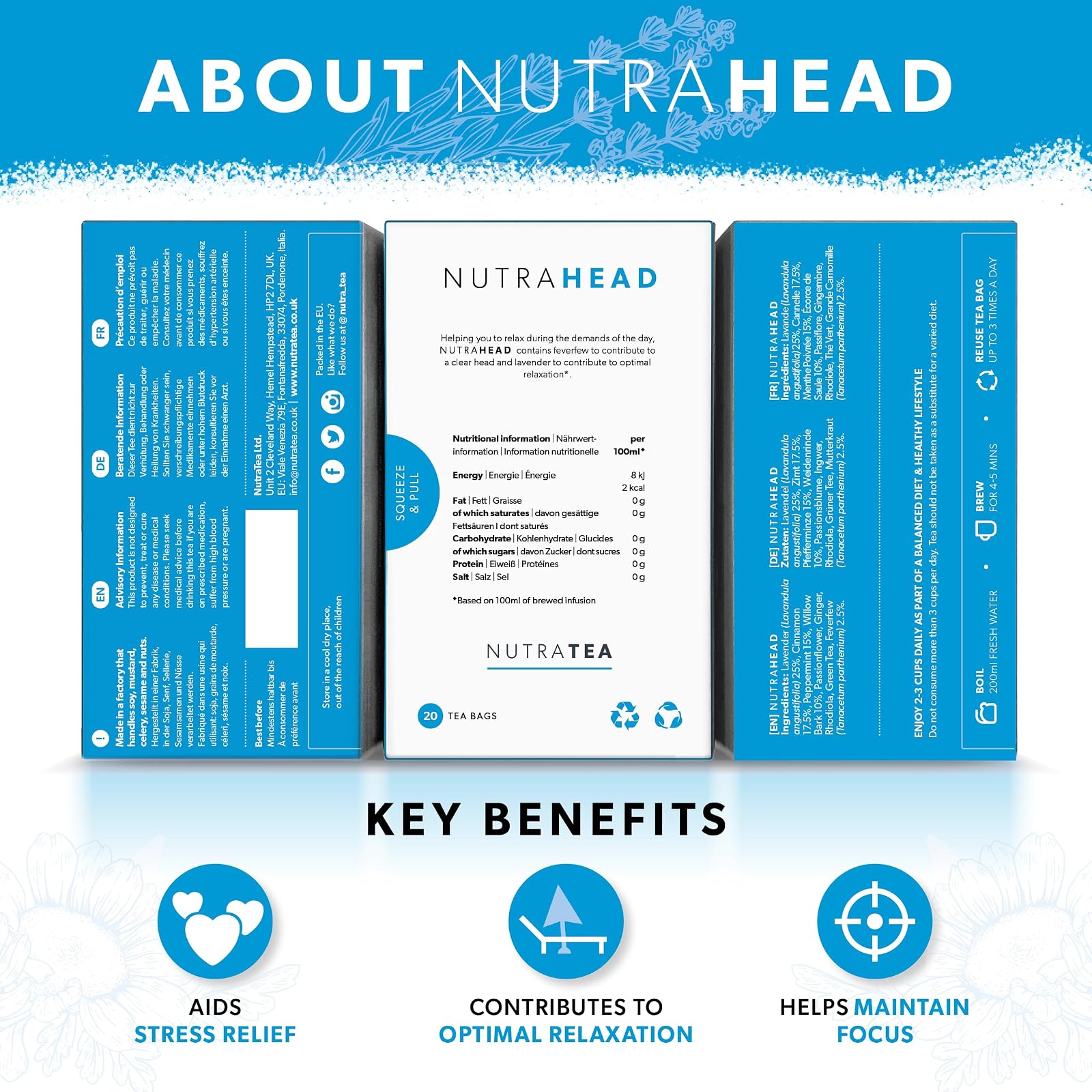 Willow bark feverfew herbal infusion