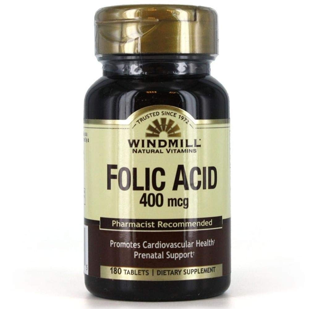 Windmill Folic Acid 400 mcg tablets for prenatal health
