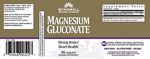 Windmill magnesium gluconate for muscle health