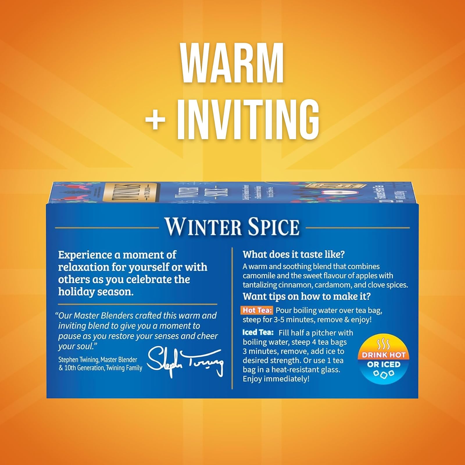 Winter spice herbal tea for relaxation