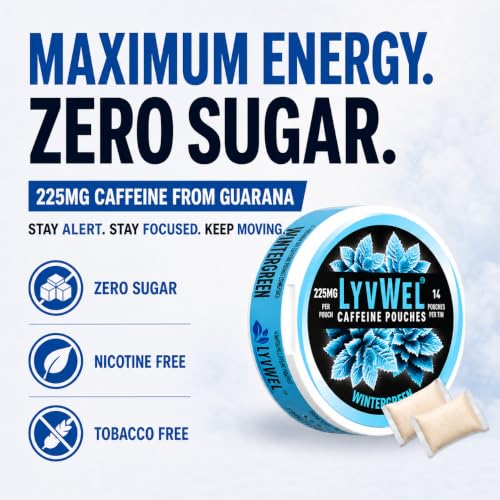 Wintergreen flavour caffeine pouches