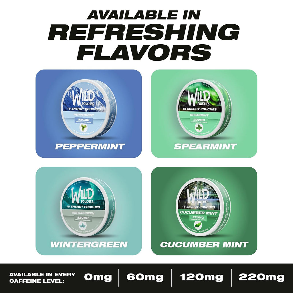 Wintergreen pouches for sustained energy