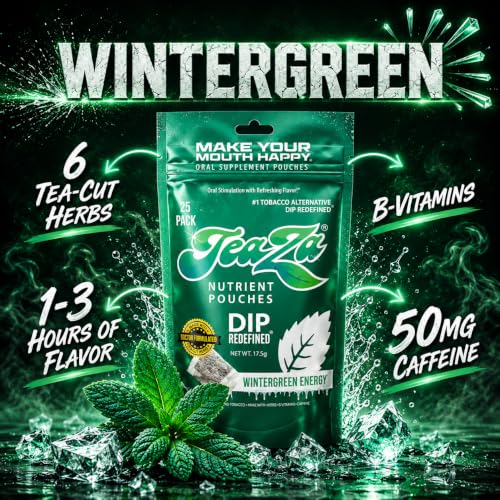 Wintergreen tea pouches for energy