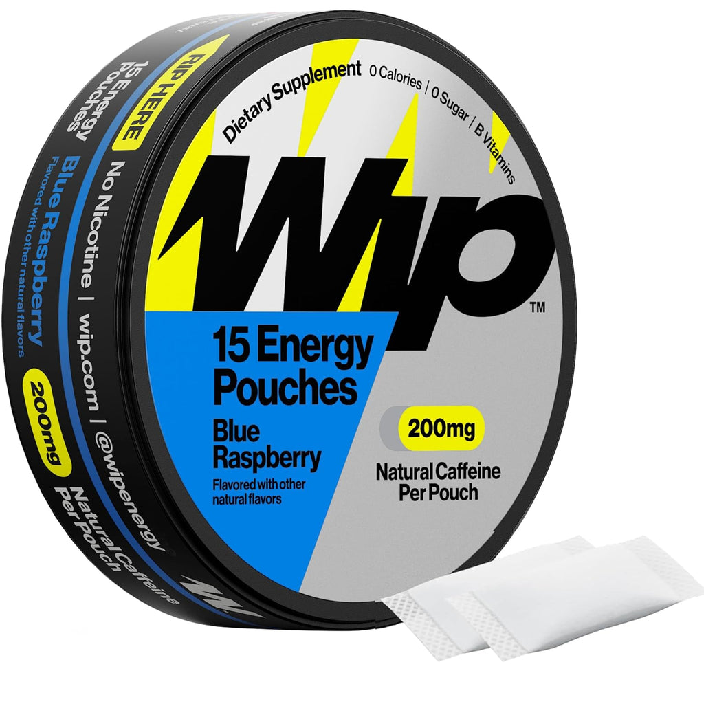 Wip caffeine pouches blue raspberry flavour