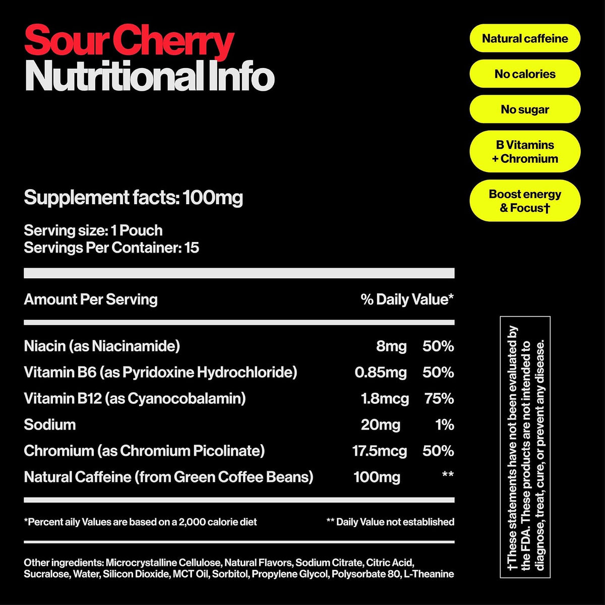 Wip sour cherry energy boost pouches