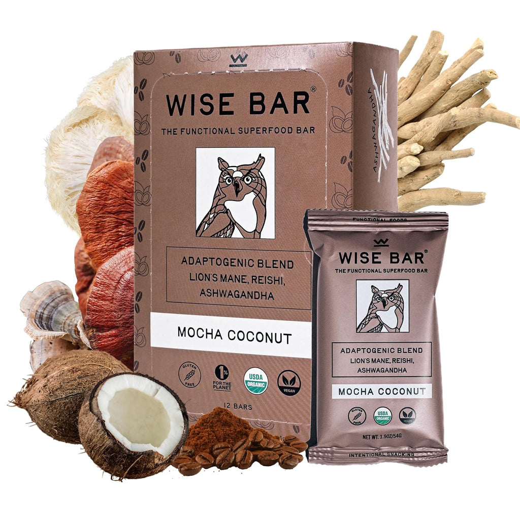 Wise Bar mocha coconut nutrition bars