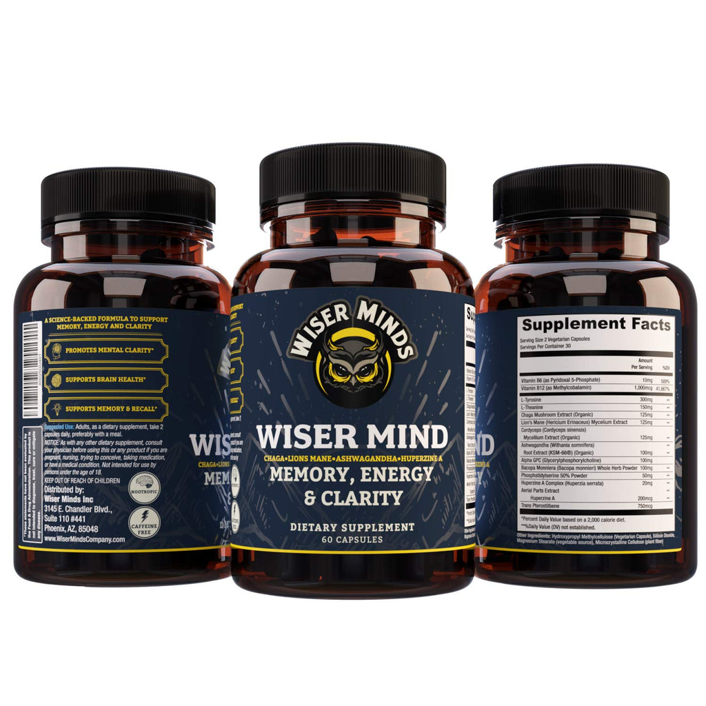 Wiser Mind ashwagandha capsules for focus