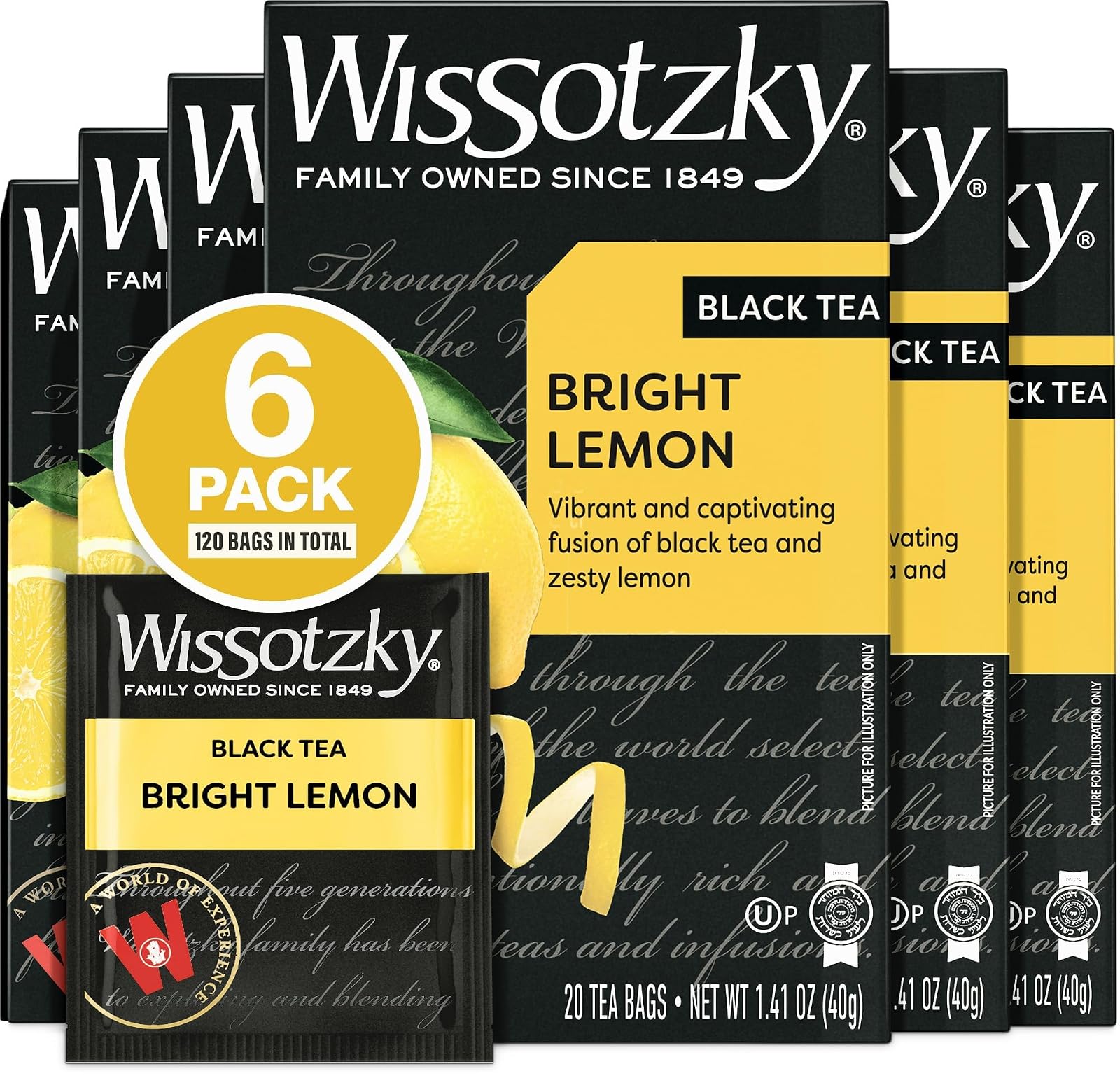 Wissotzky Bright Lemon Black Tea bags