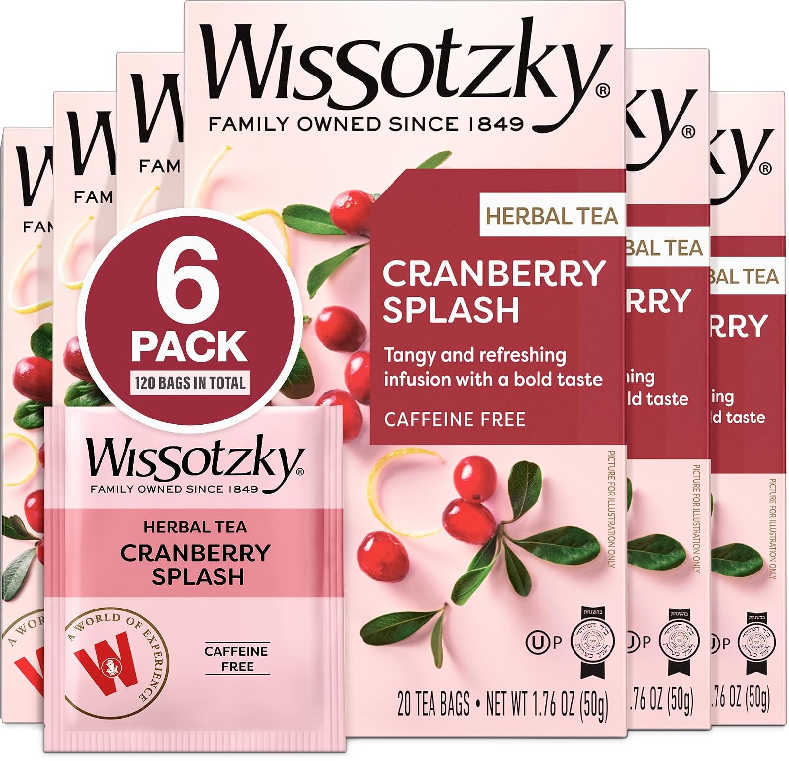Wissotzky cranberry herbal tea bags