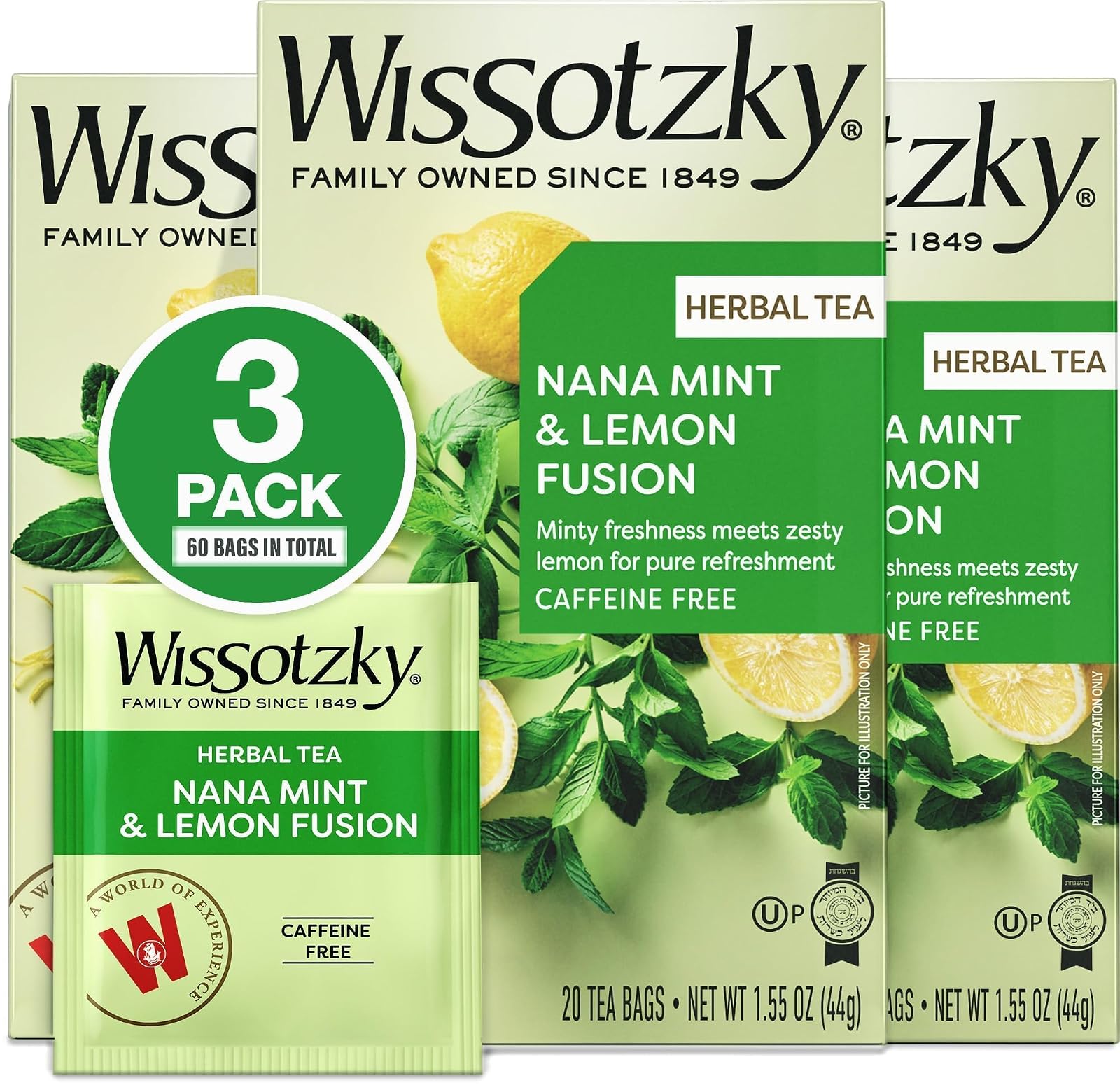 Wissotzky herbal tea with mint