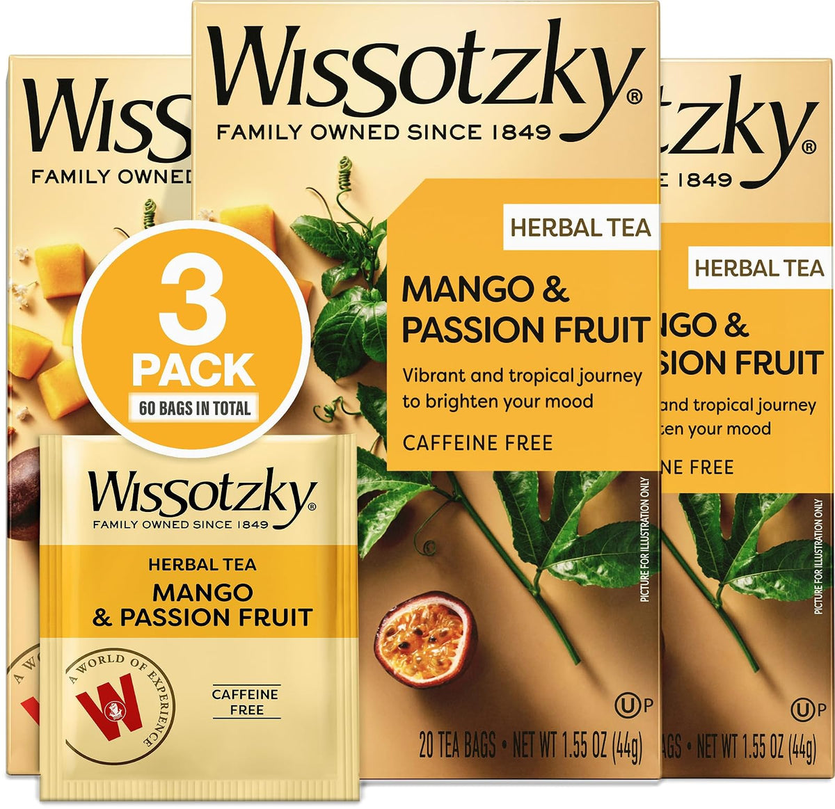 Wissotzky mango passion fruit herbal tea