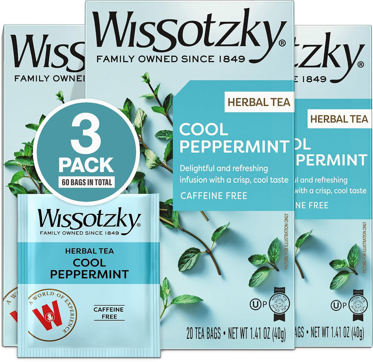 Wissotzky peppermint herbal tea bags