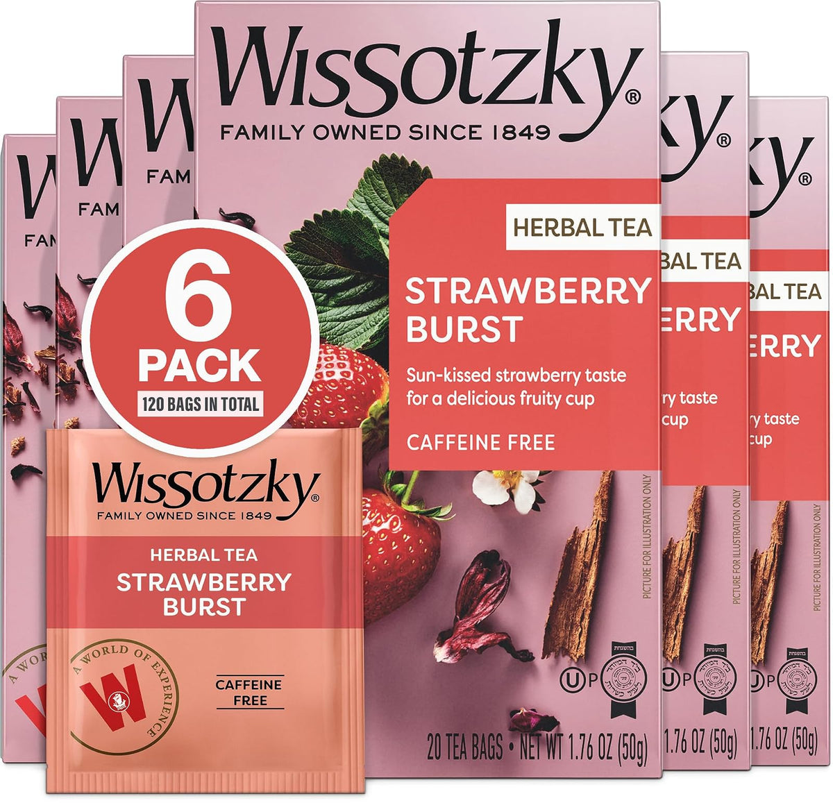 Wissotzky strawberry herbal tea bags