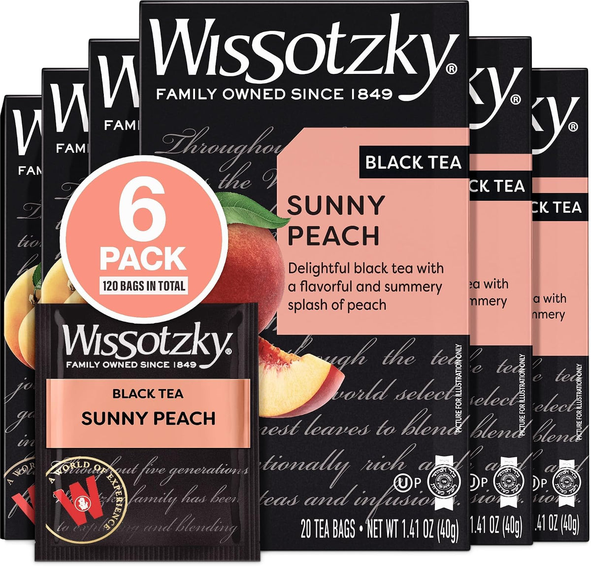 Wissotzky Sunny Peach herbal tea bags