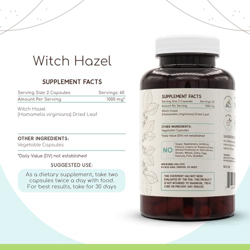 Witch Hazel Leaf herbal supplement capsules