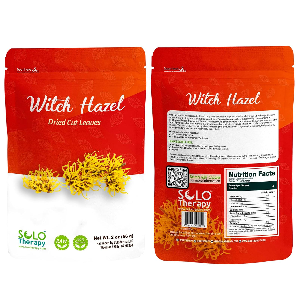 Witch Hazel Leaf herbal tea benefits