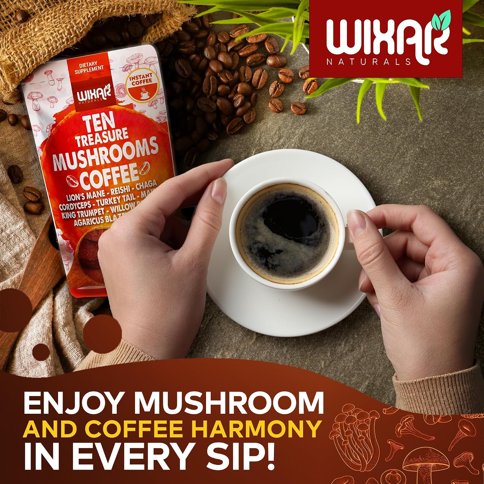 Wixar instant coffee for a healthy boost