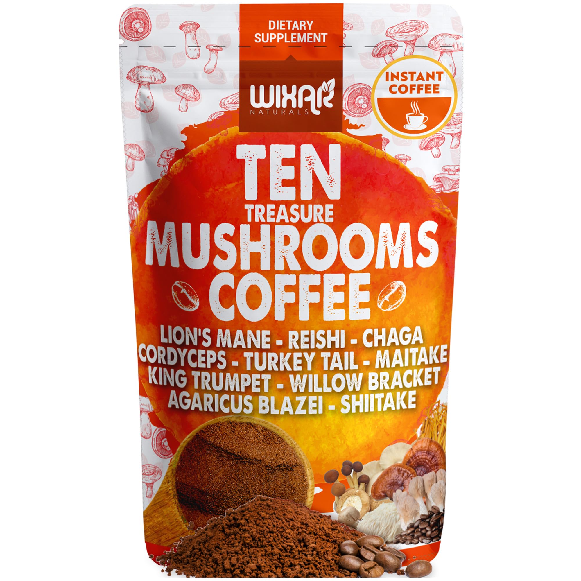 Wixar mushroom coffee blend benefits