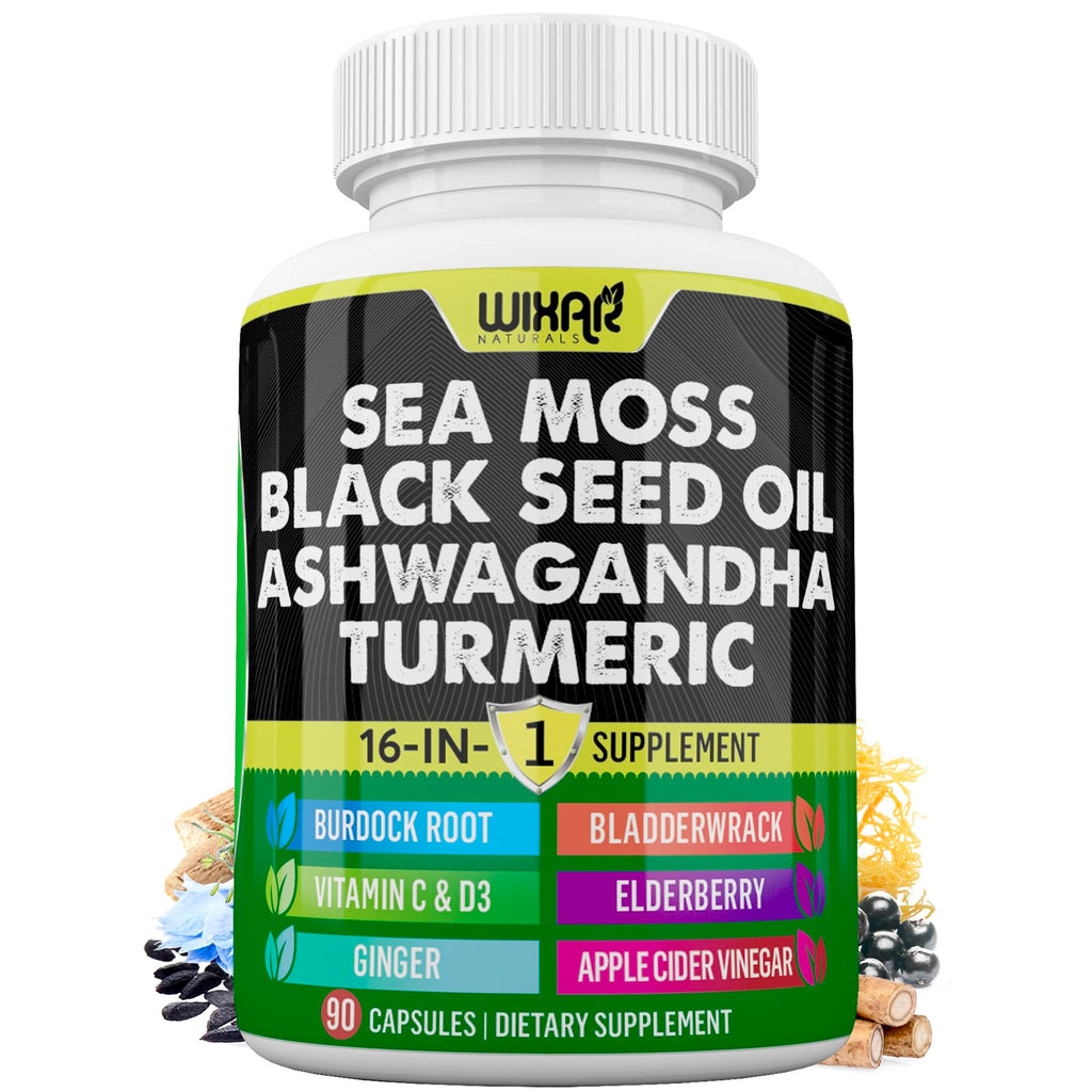 Wixar Sea Moss turmeric capsules