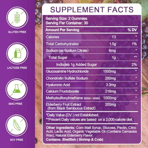WOGORGT glucosamine gummies with MSM