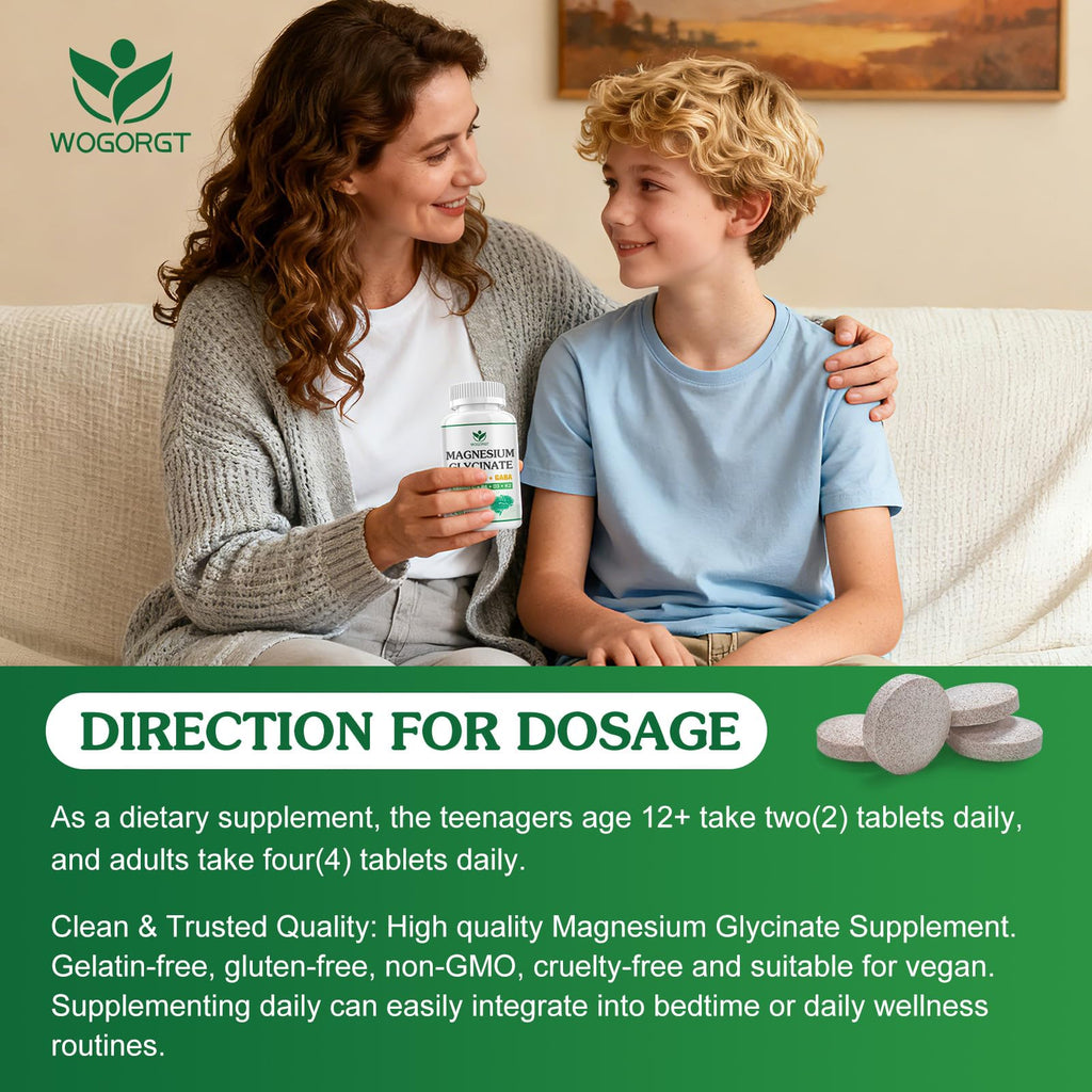 WOGORGT magnesium glycinate supports bone health