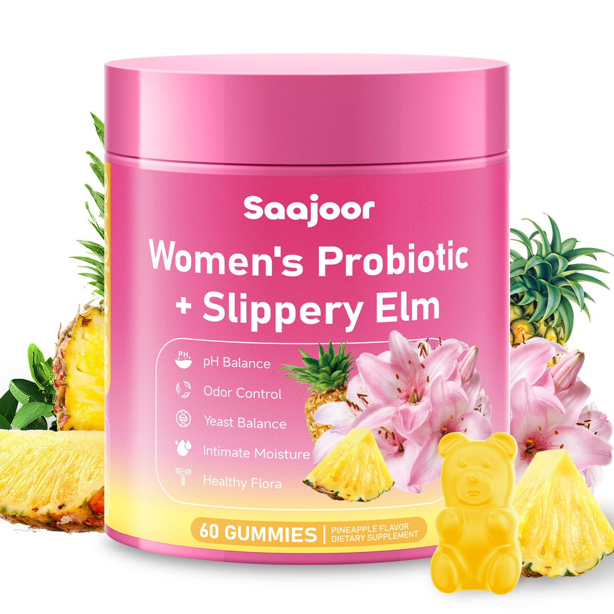 women probiotic slippery elm gummies