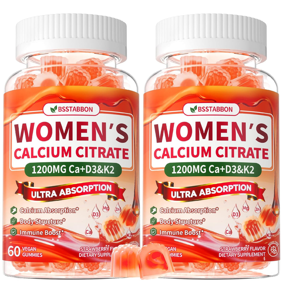 Women's calcium citrate gummies for bone health