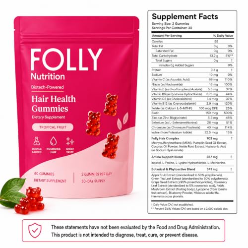 Women’s hair growth multivitamins with fruit