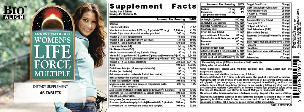 women's life force multiple vitamins