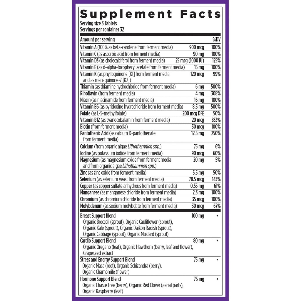 women's multivitamin for vitality and energy