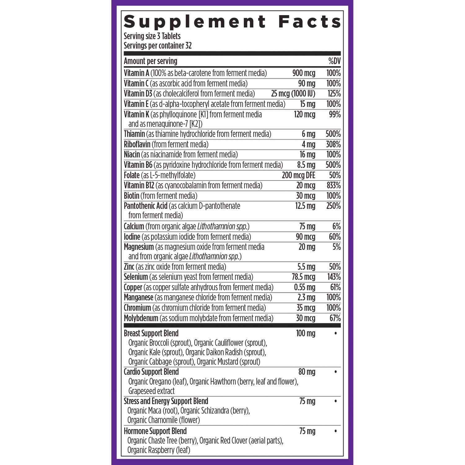 women's multivitamin for vitality and energy