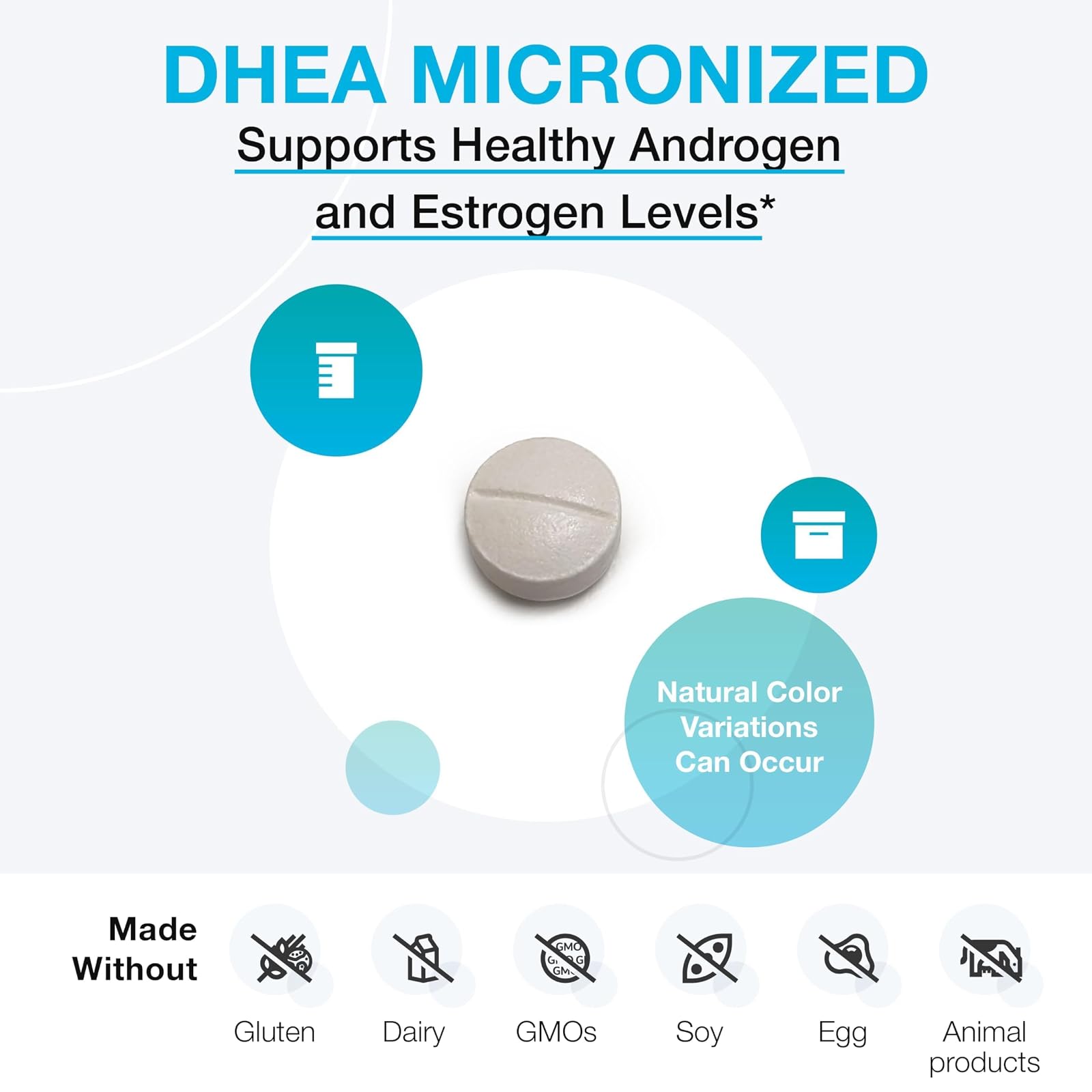 Women's multivitamin with micronized DHEA