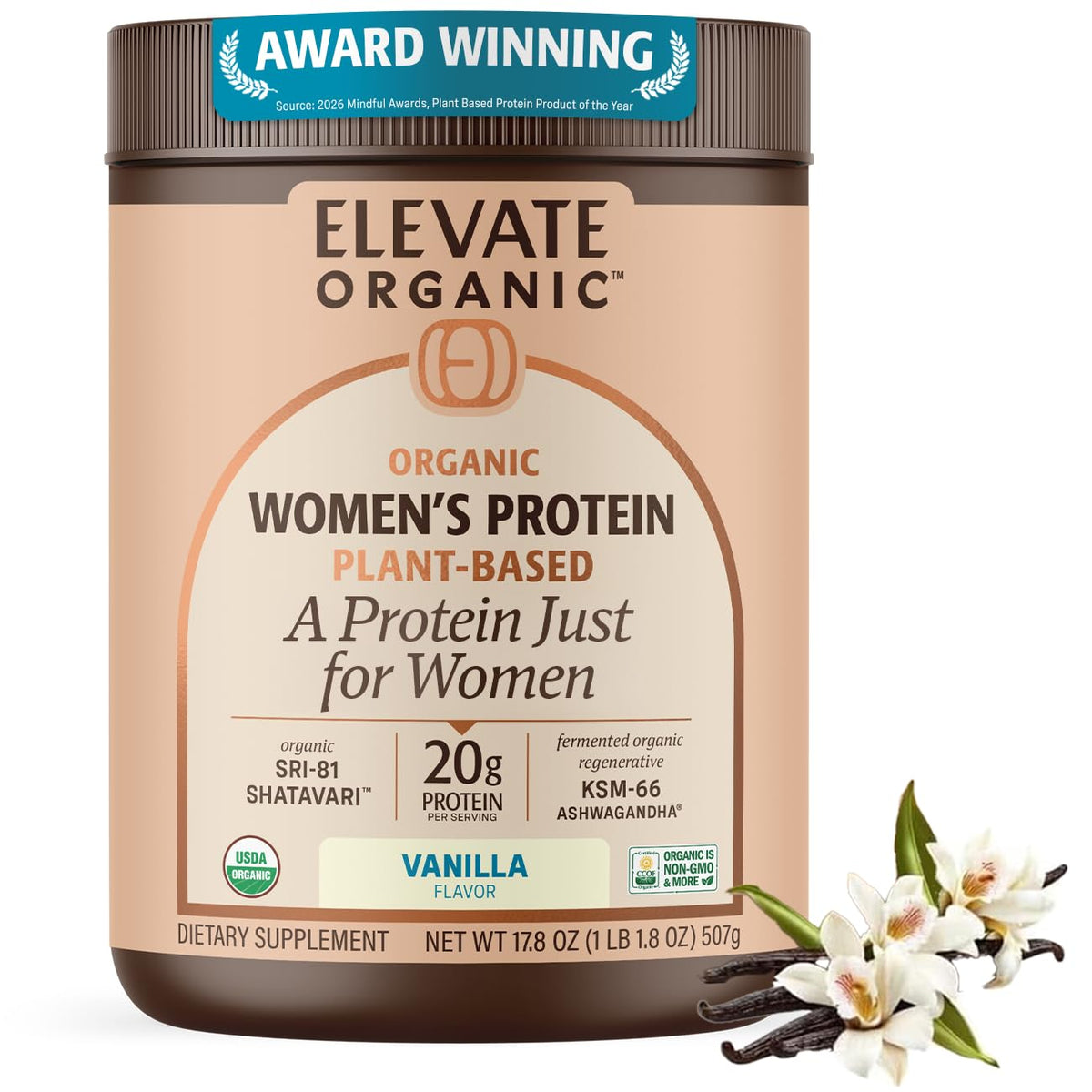 Women's Organic pea protein powder vanilla