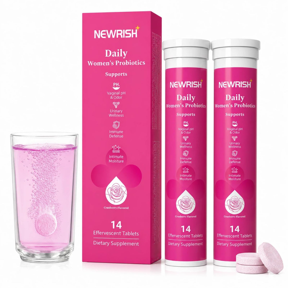 Women's probiotic effervescent tablets