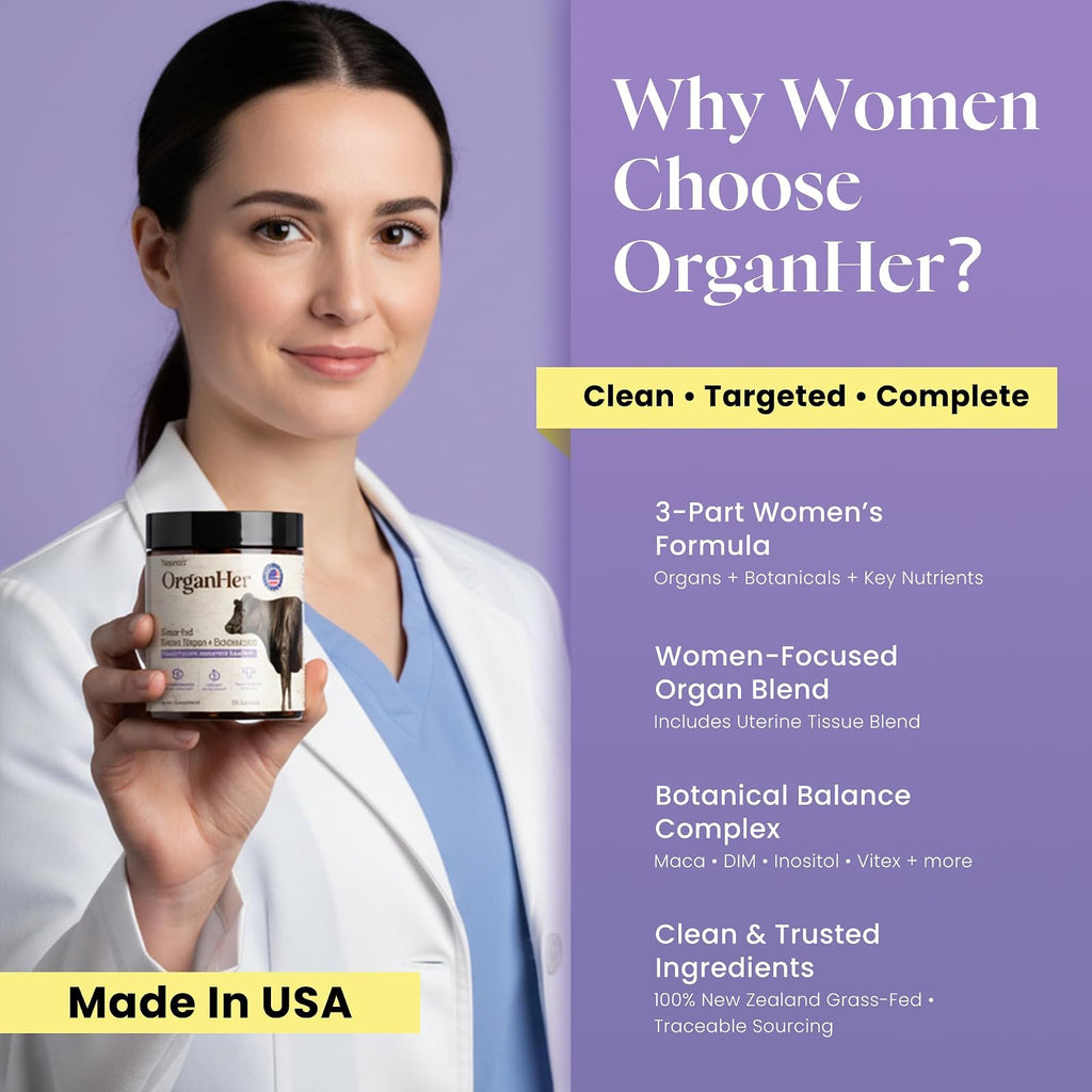 Women's wellness beef organ capsules