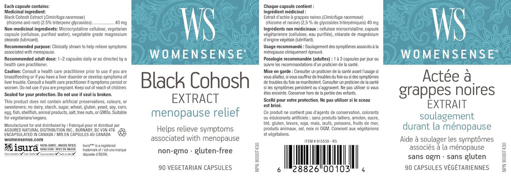 WomenSense Black Cohosh extract for hormonal balance