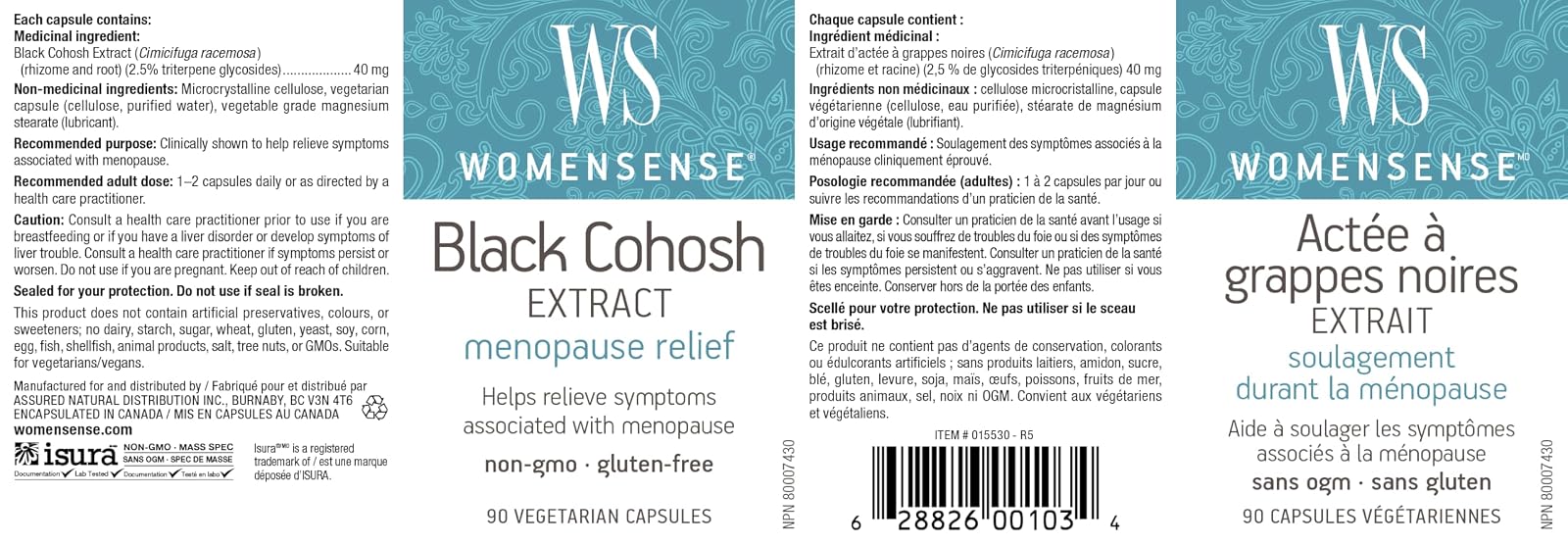 WomenSense Black Cohosh extract for hormonal balance