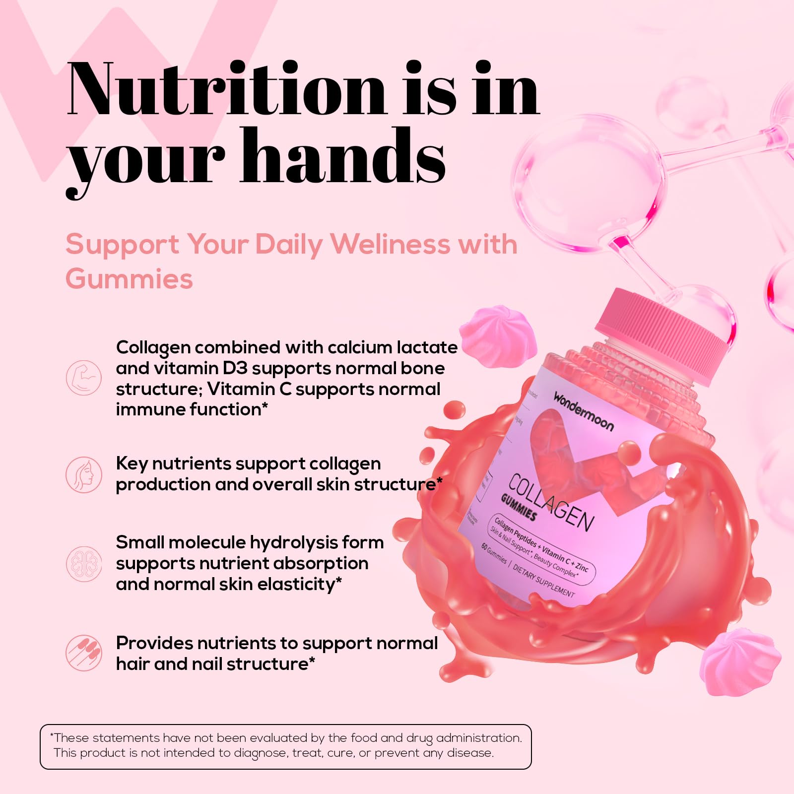 Wondermoon 60 count collagen supplement