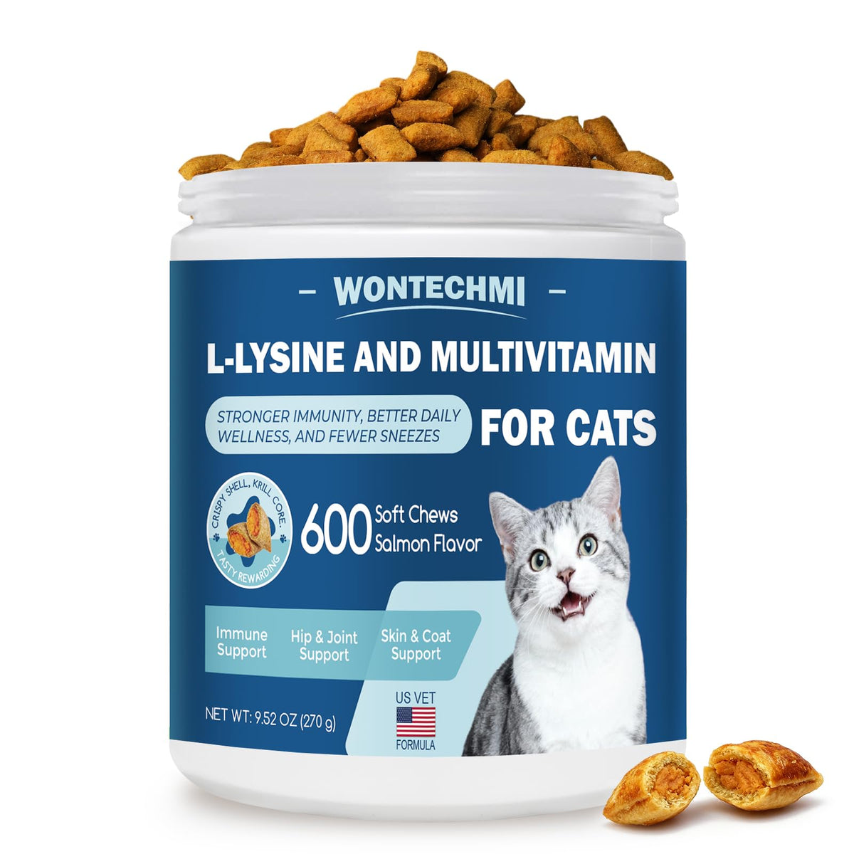 WONTECHMI L-Lysine chews for cats