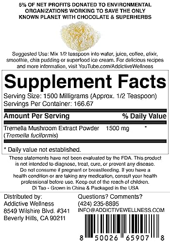 wood grown mushroom extract supplement