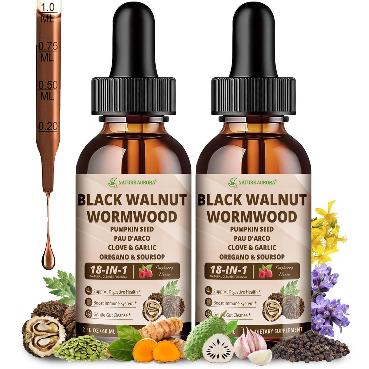 Wormwood Black Walnut Clove cleanse drops