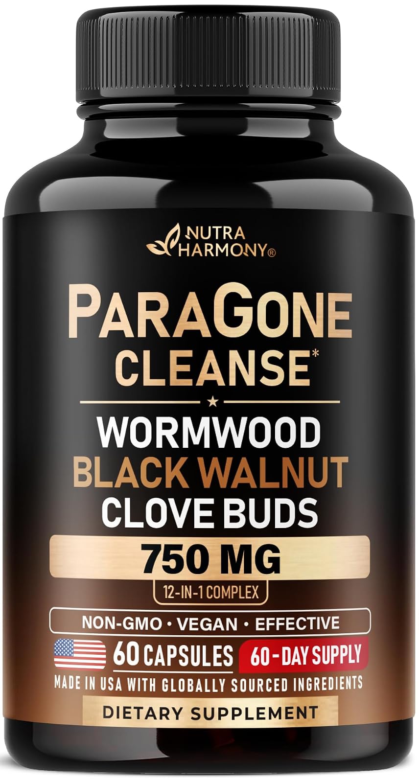 wormwood black walnut clove detox capsules