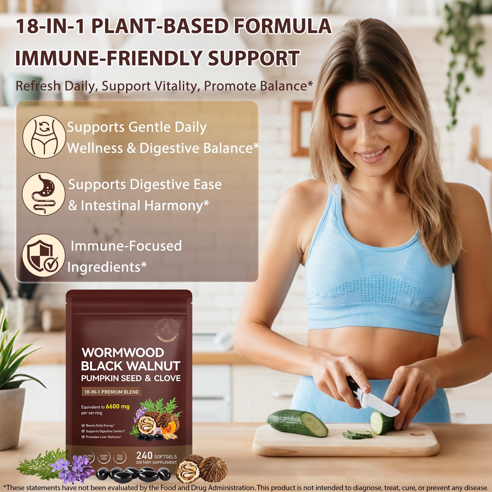 Wormwood Black Walnut Clove softgels