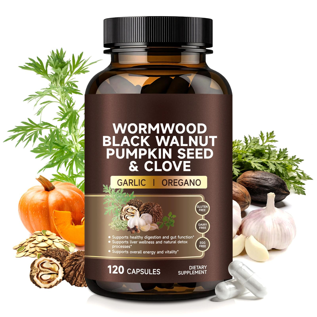 Wormwood Black Walnut detox capsules
